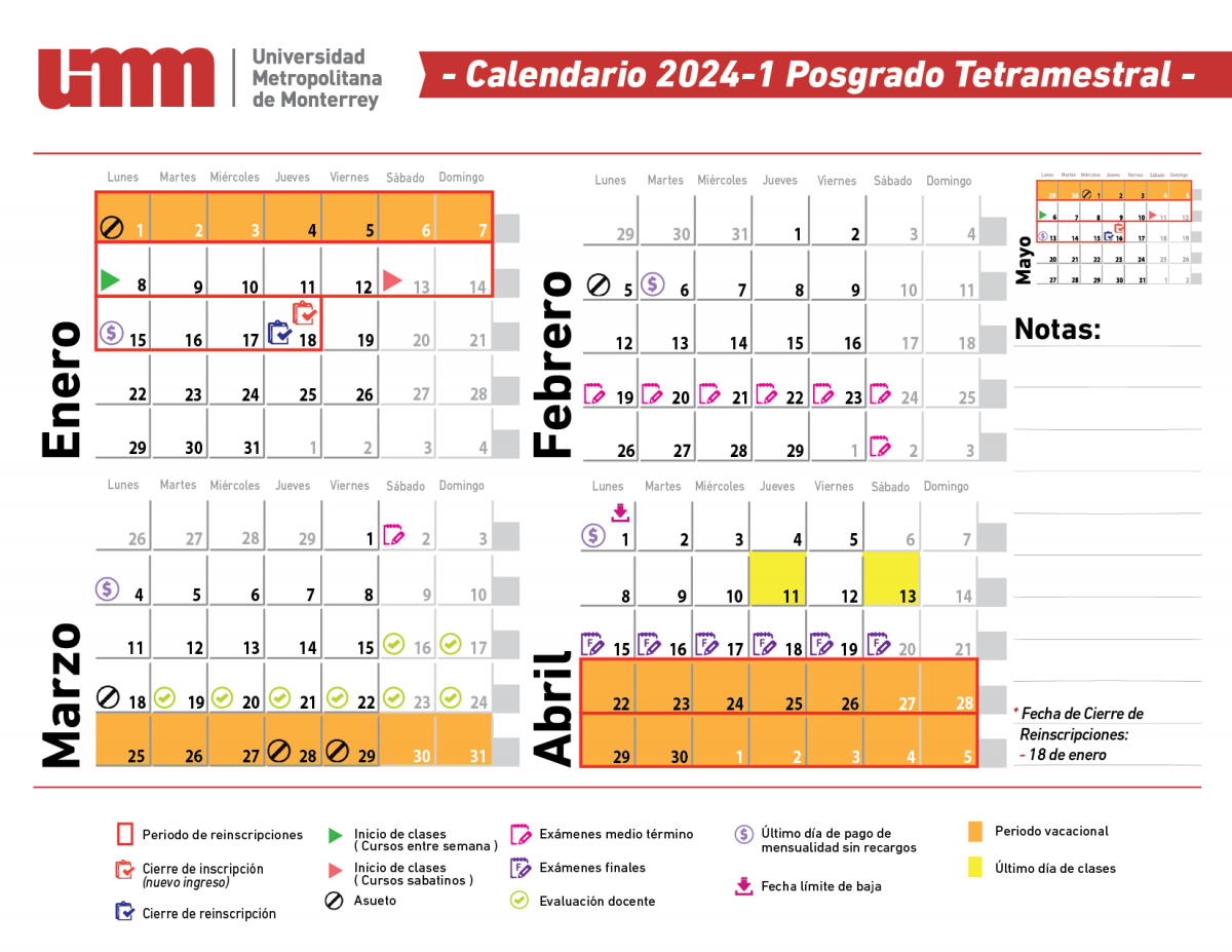Calendario | UMM
