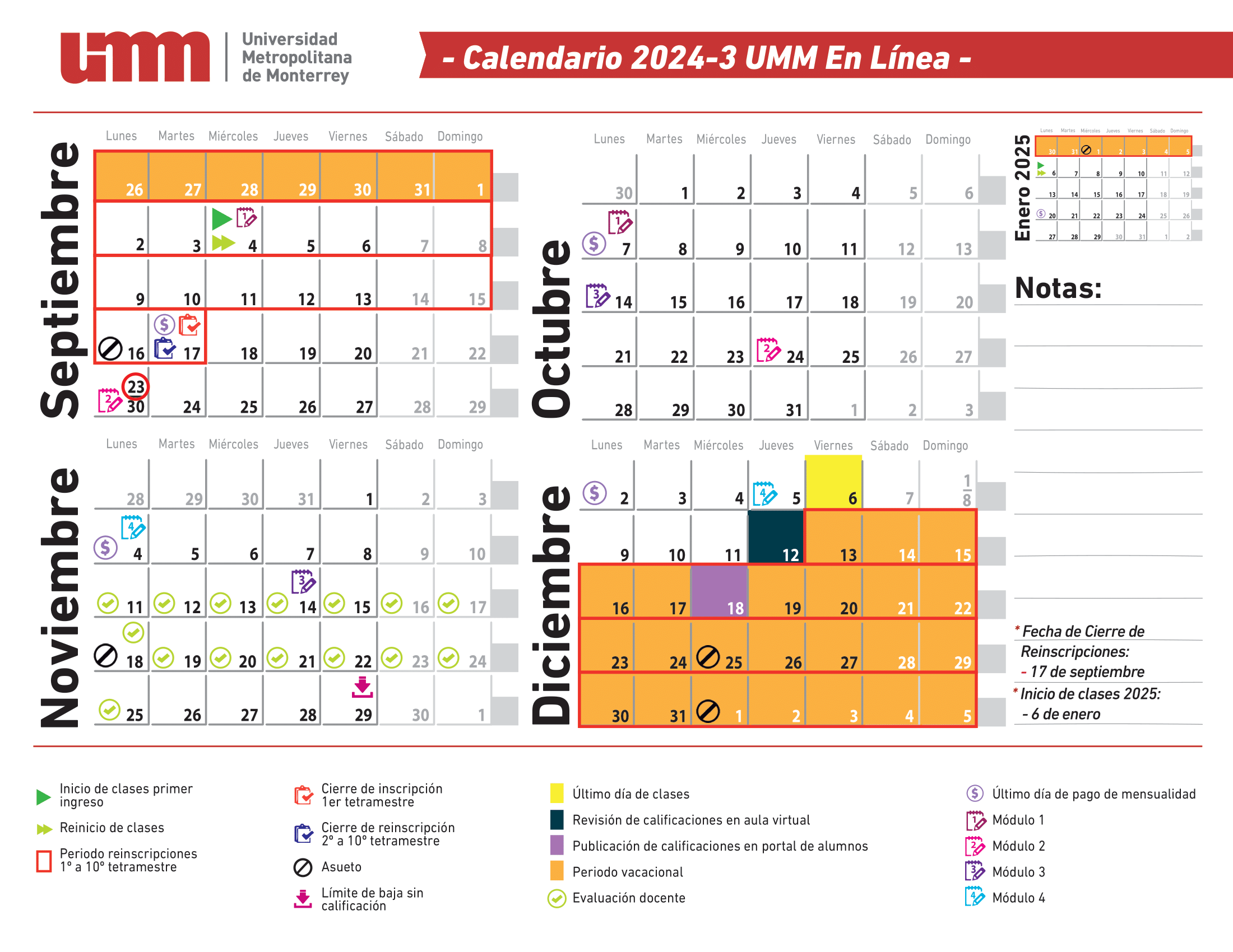 Calendario | UMM